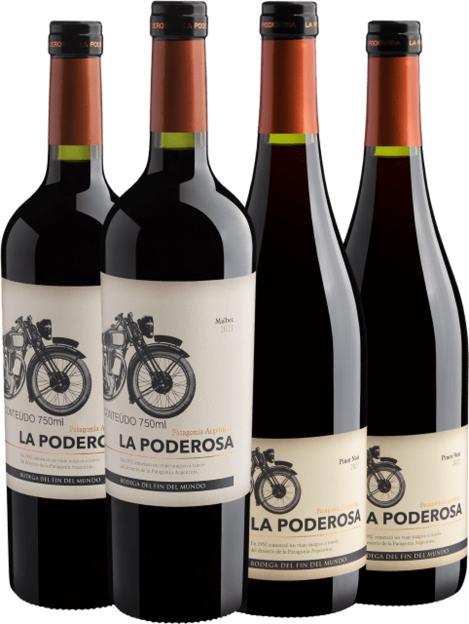 Kit 4 La Poderosa Malbec E Pinot Noir Drinko Kit 4 La Poderosa Malbec E Pinot Noir Drinko